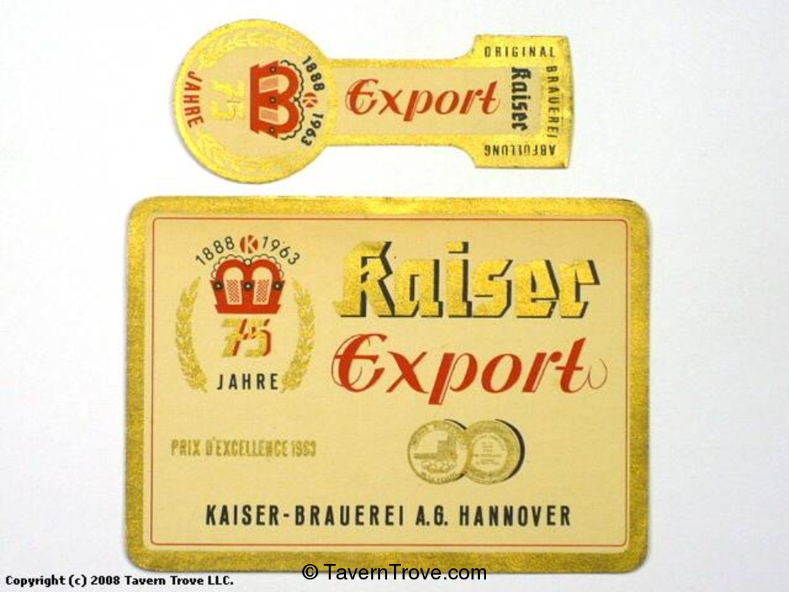Item #38252 1963 Kaiser Export Label Item #38252 1963 Kaiser Export Label