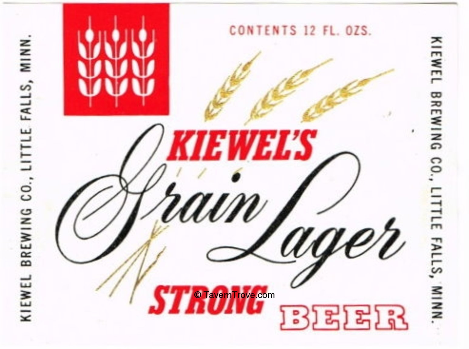 Item #77192 1955 Kiewel's Grain Lager Beer Label