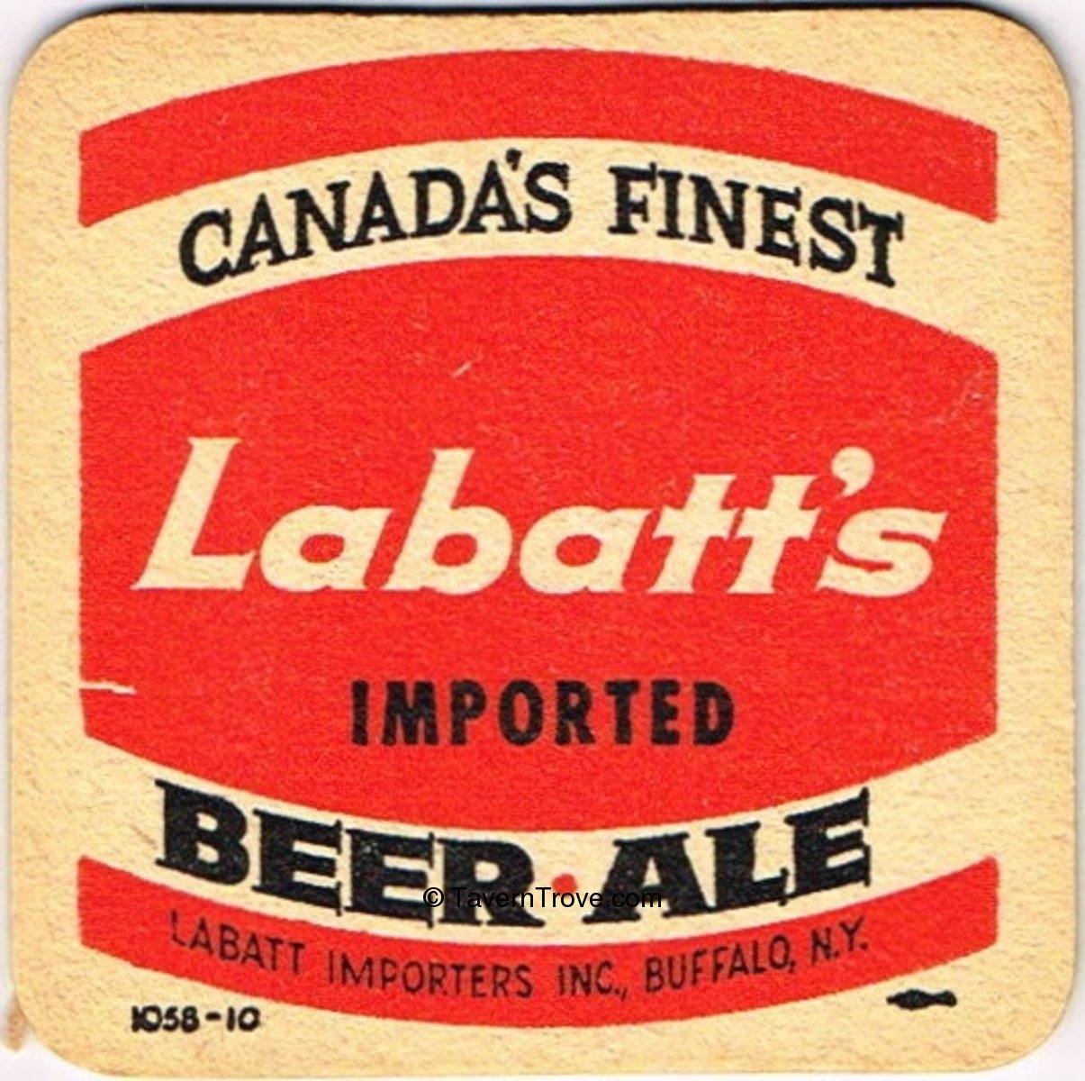 Item #12385 1957 Labatt's Imported Beer/Ale Coaster ON-LABA-0069A