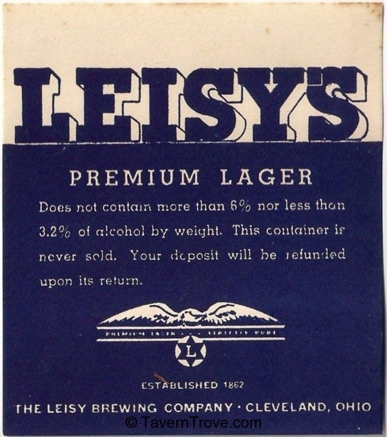 Item #55429 1933 Leisy's Premium Lager Beer Label OH46-23
