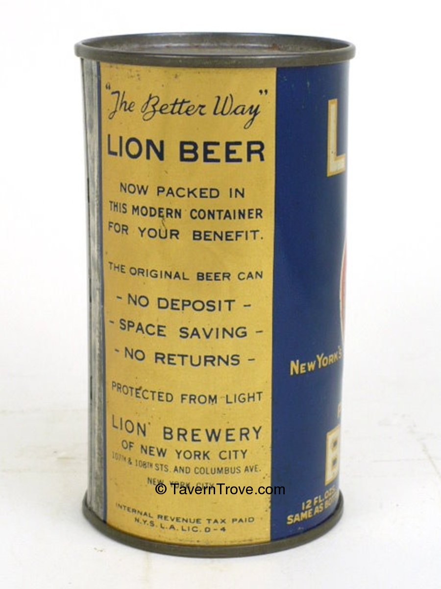 Item #27831 1937 Lion Beer Flat Top Can OI-496