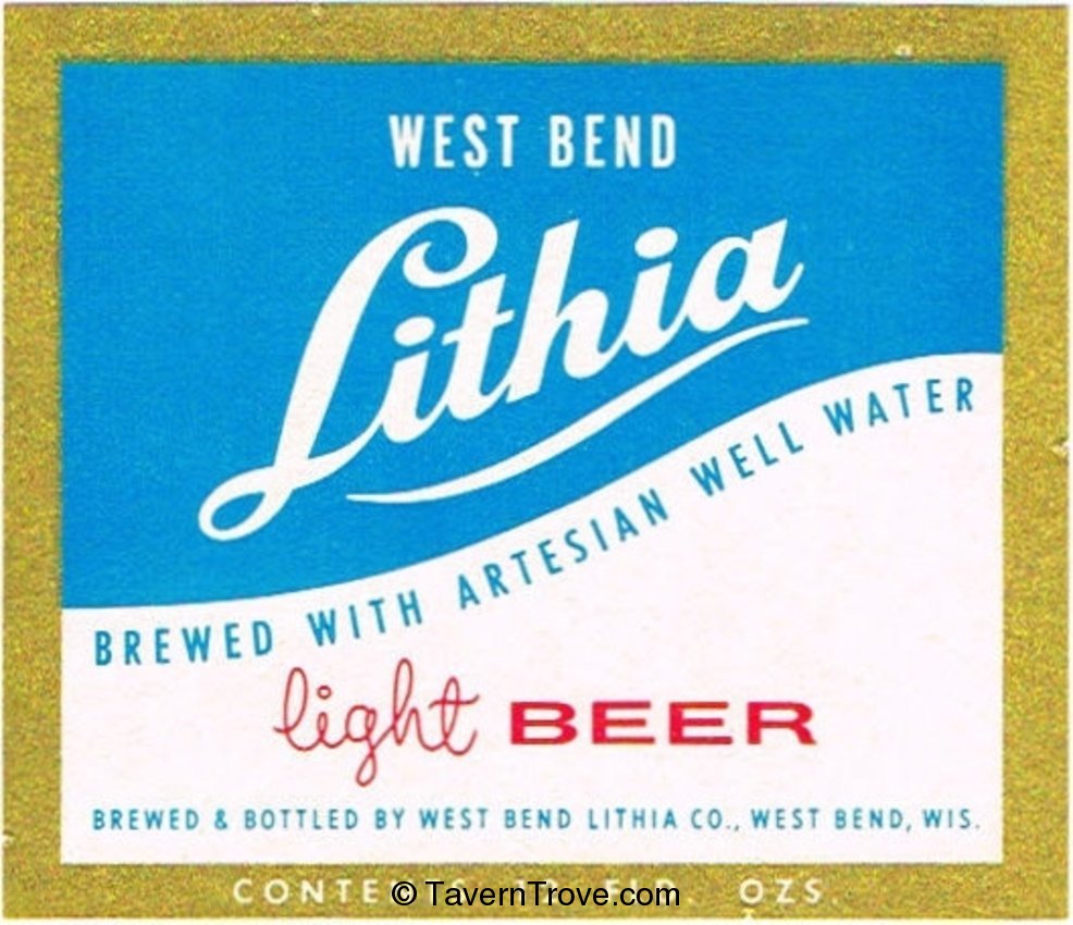 Item #78785 1968 Lithia Light Beer Label