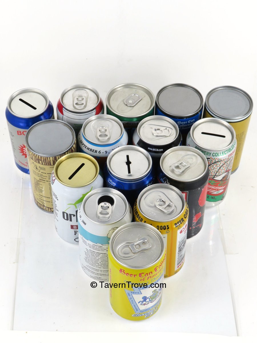 Item #96814 1990 Lot of 15 BCCA Canvention Cans Tab Top Can