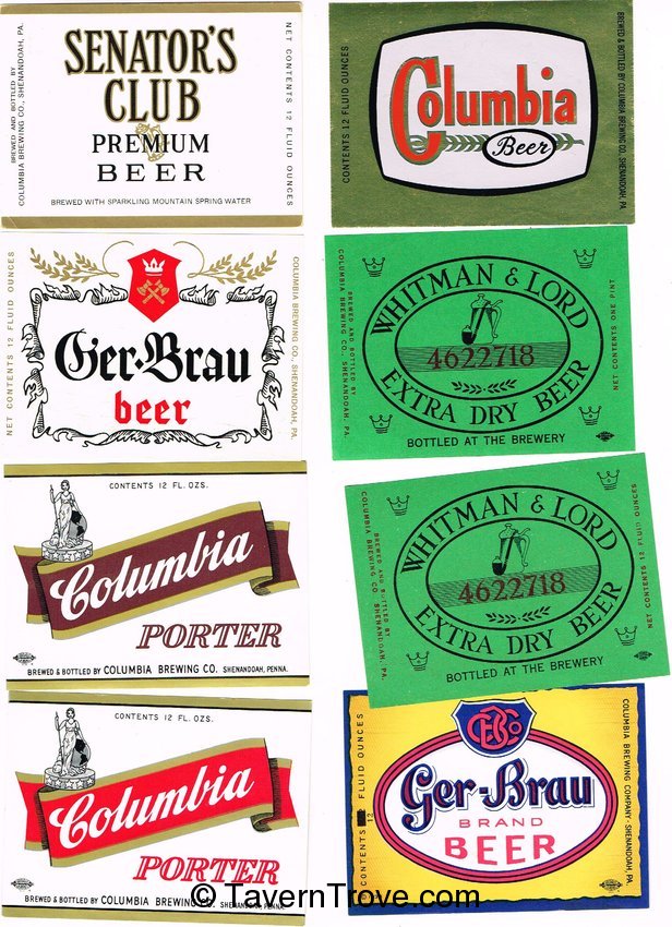 Item #96003 2022 Lot of 8 Unused 1950s-60s Columbia Beer Labels Label