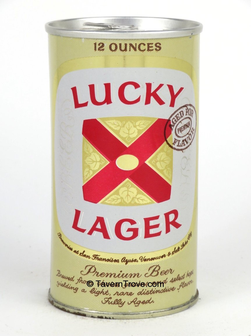 Item #168 1964 Lucky Lager Beer Tab Top Can T89-12z