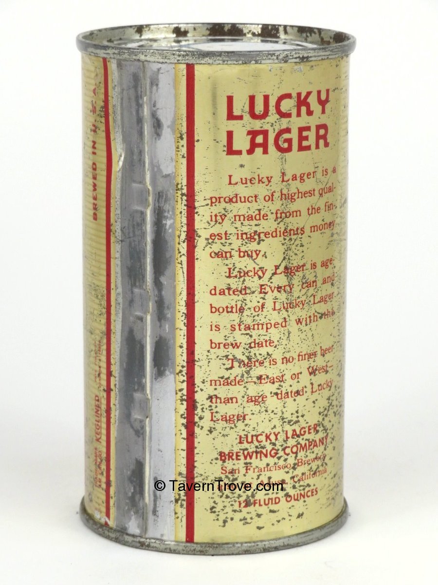 Item #38661 1954 Lucky Lager Beer Flat Top Can 92-26.2