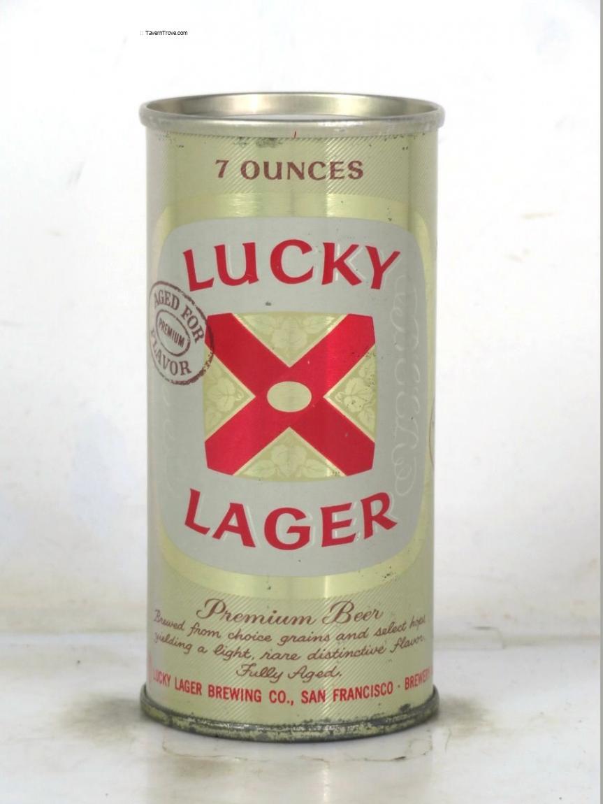 Item #38669 1962 Lucky Lager Beer 7 to 8oz Can 241-38