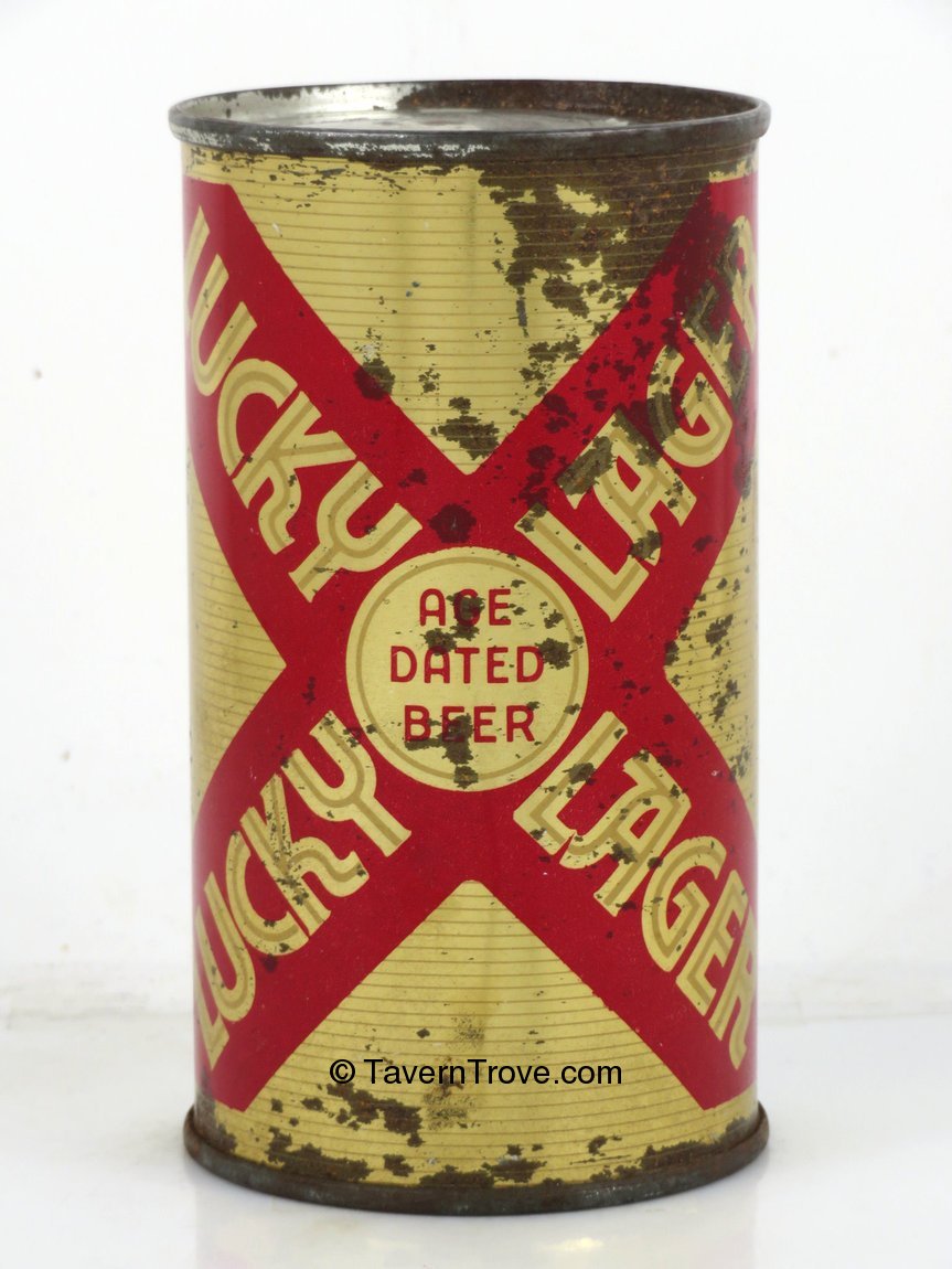 Item #63637 1952 Lucky Lager Beer Flat Top Can 93-17
