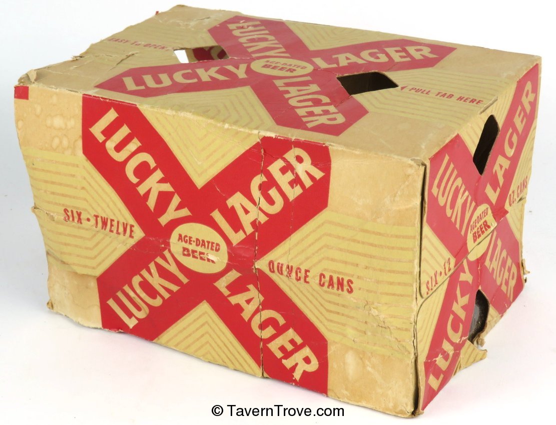 Item #94189 1953 Lucky Lager Beer six pack box Six-pack Holder