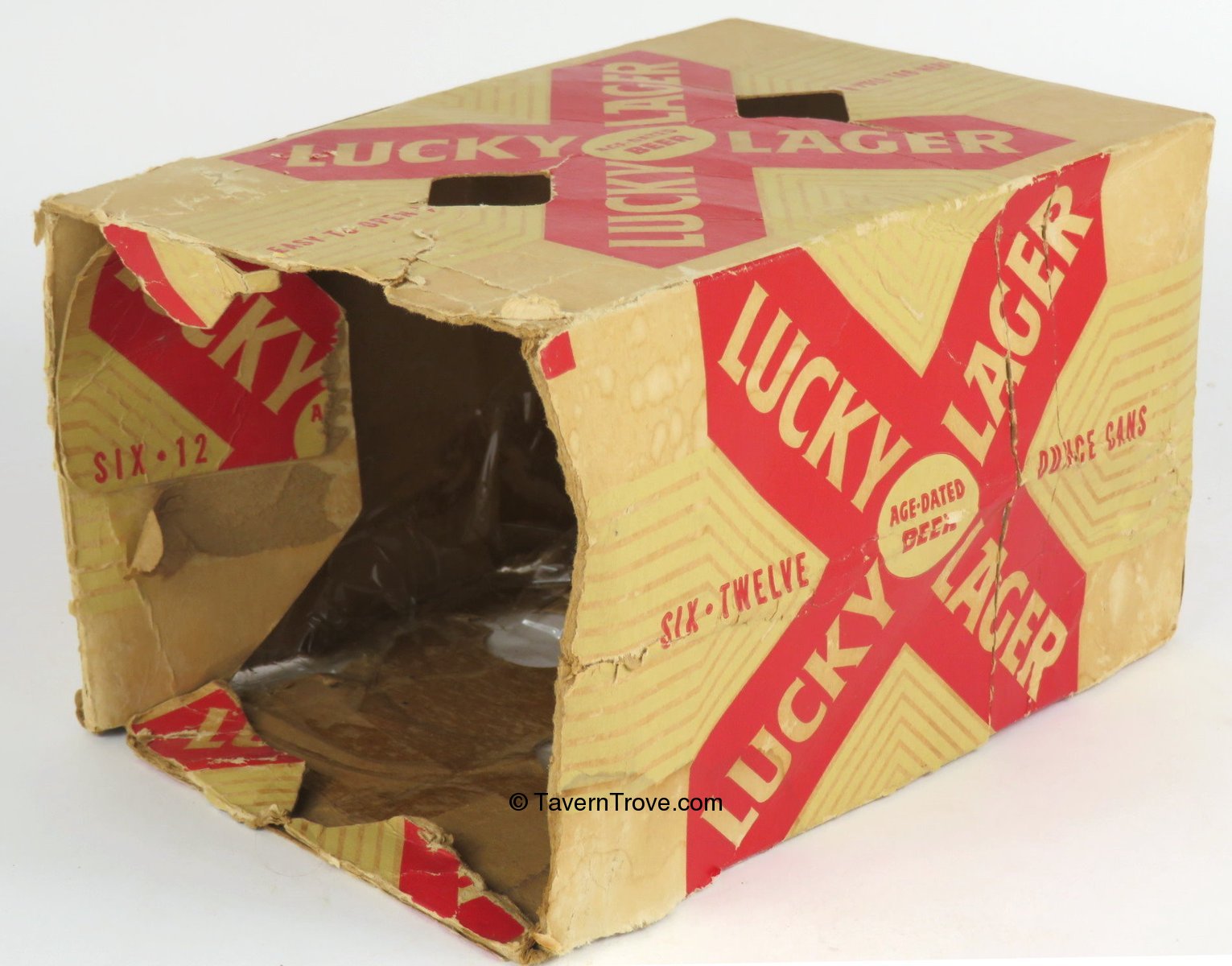 Item #94189 1953 Lucky Lager Beer six pack box Six-pack Holder