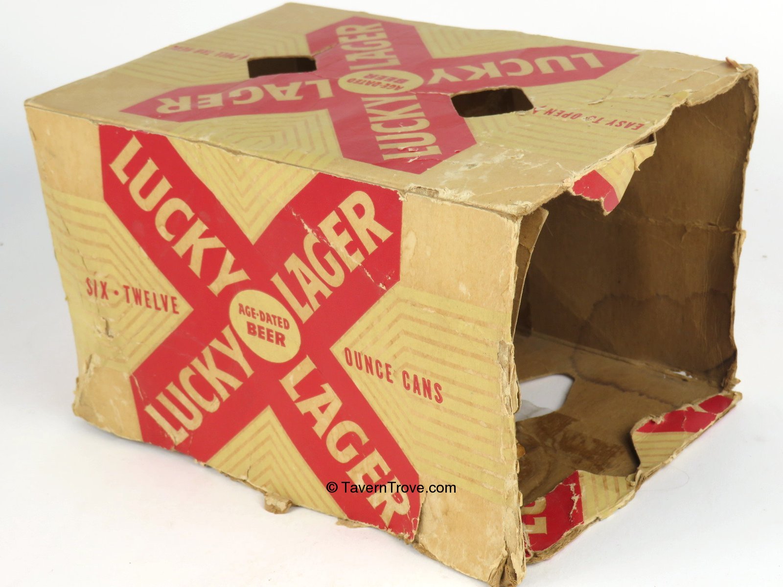 Item #94189 1953 Lucky Lager Beer six pack box Six-pack Holder