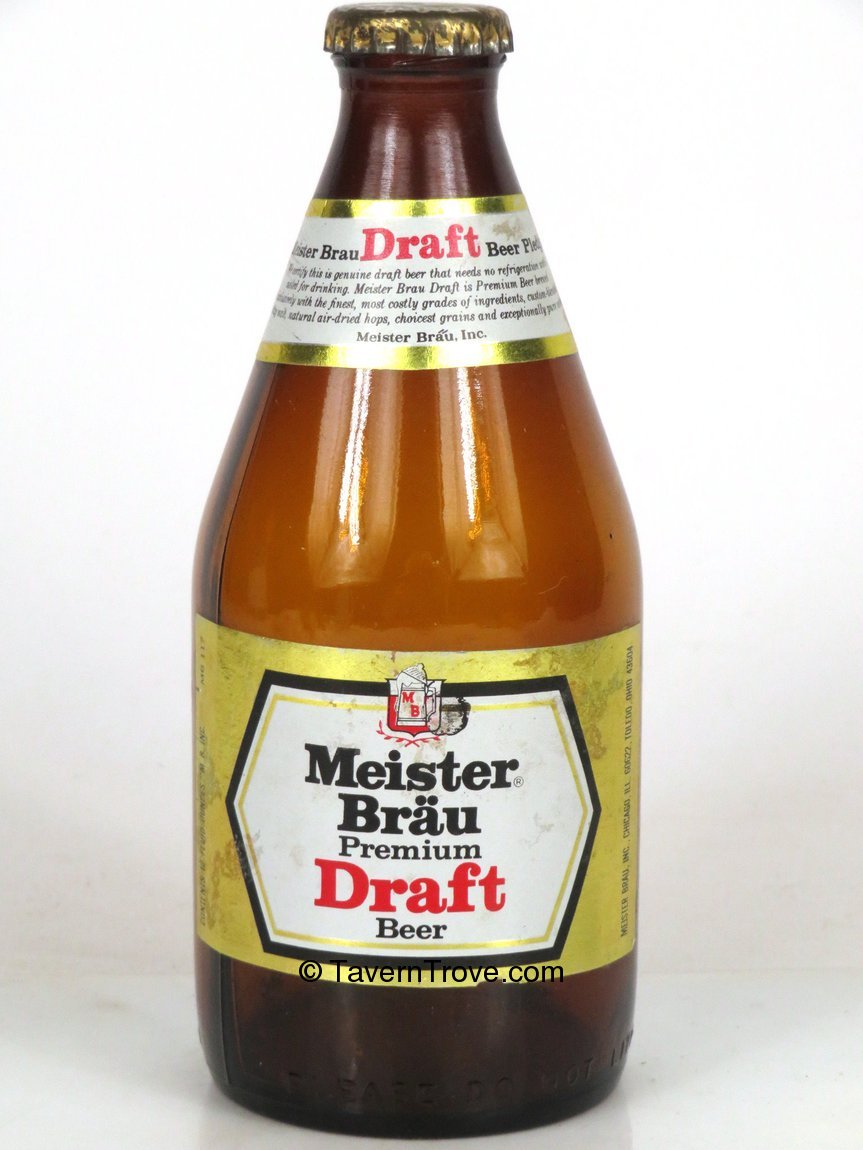 Item #33818 1973 Meister Brau Draft Beer Paper Label Bottle