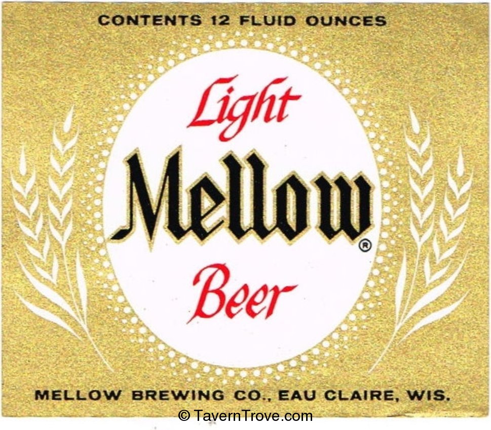 Item #81424 1968 Mellow Light Beer Label