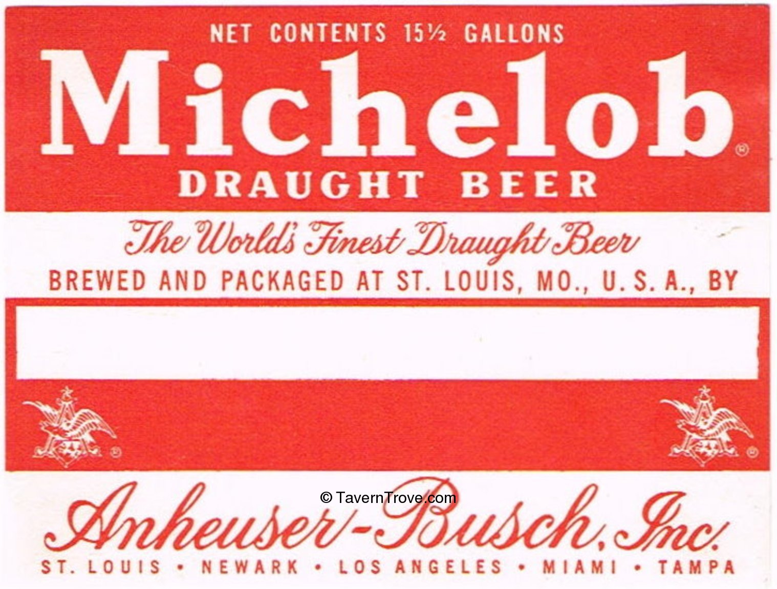 Item #13204 1959 Michelob Draught Beer Label