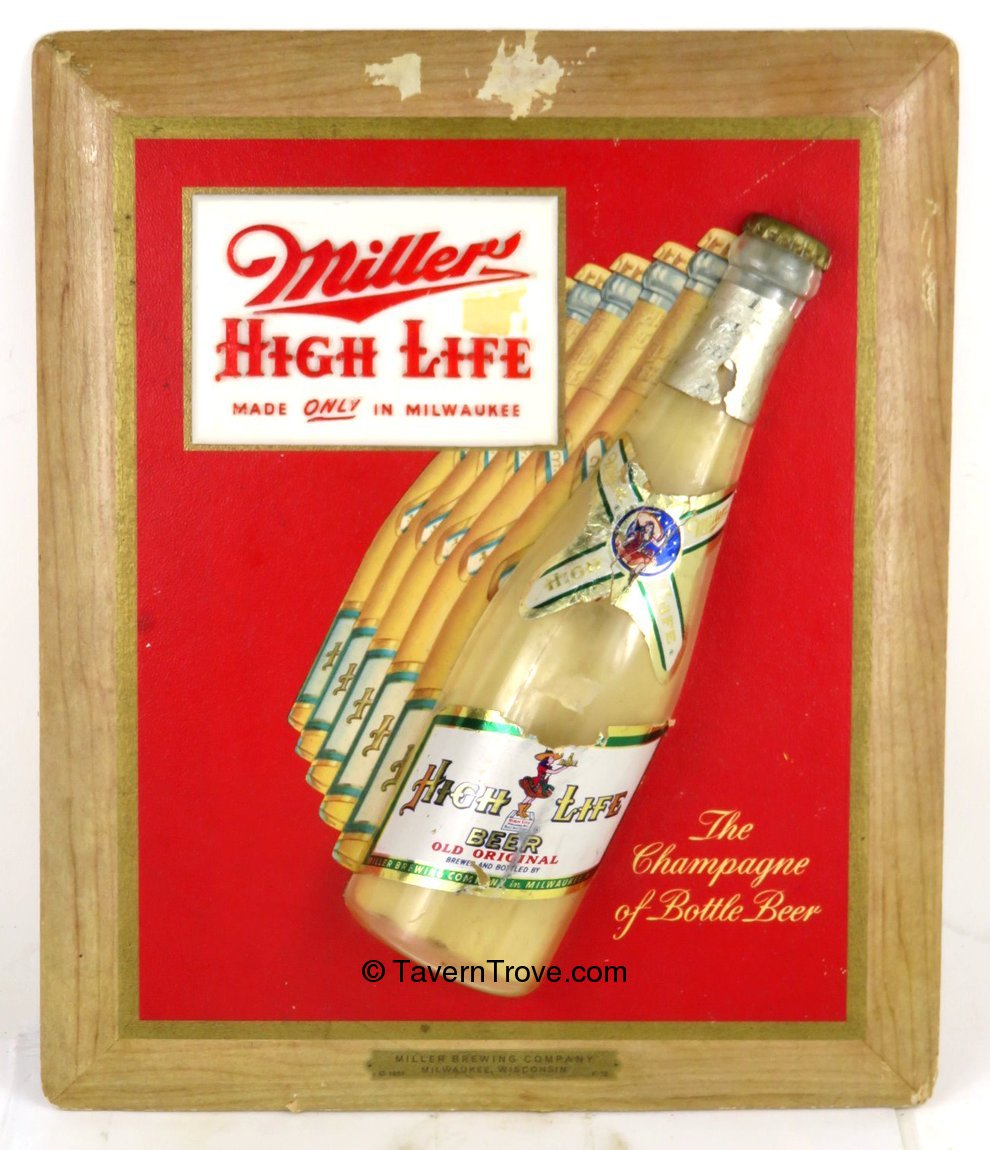 Item #20399 1945 Miller High Life Beer Composite Sign