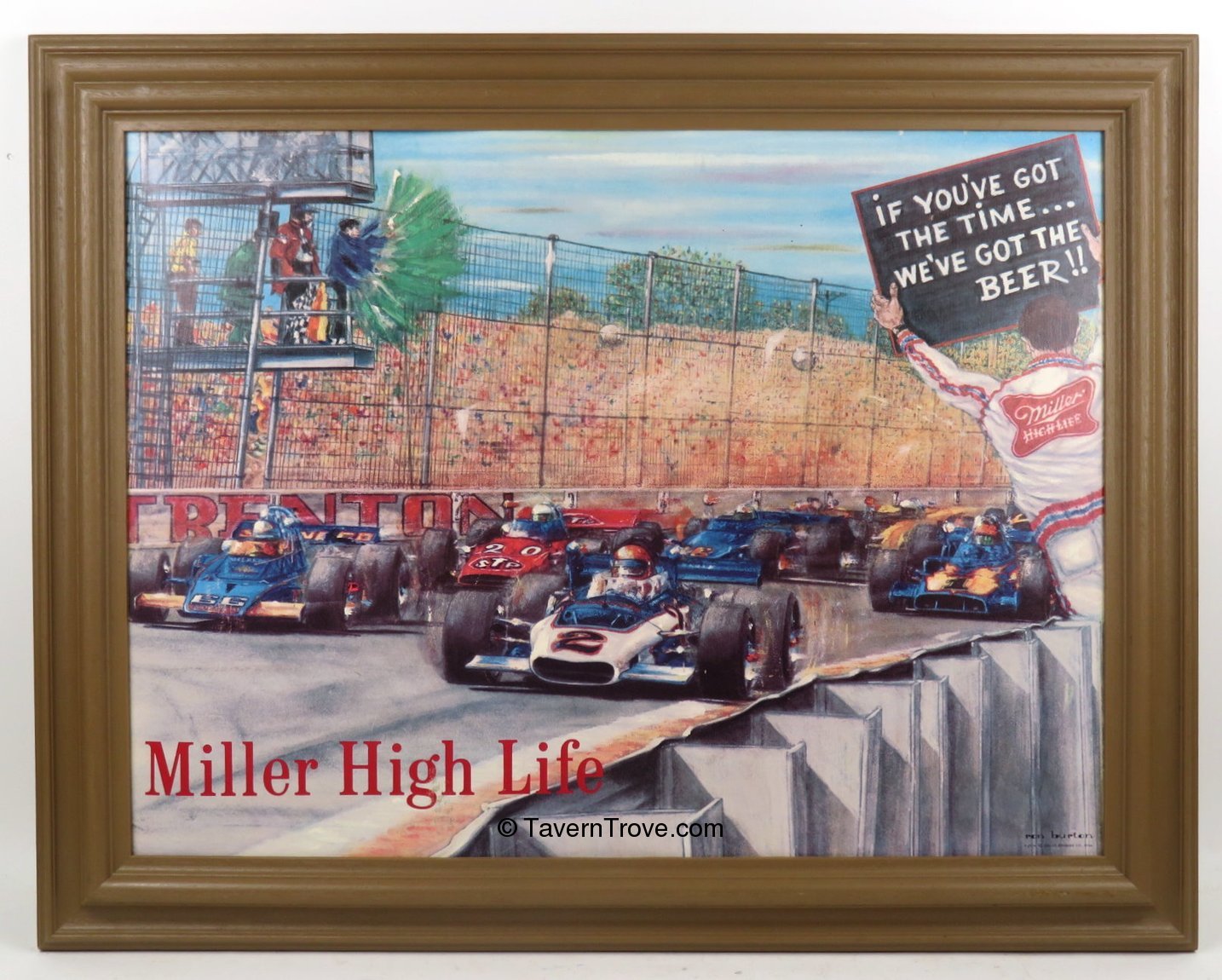 Item #10843 1971 Miller High Life Beer Indy 500 Sign Sign