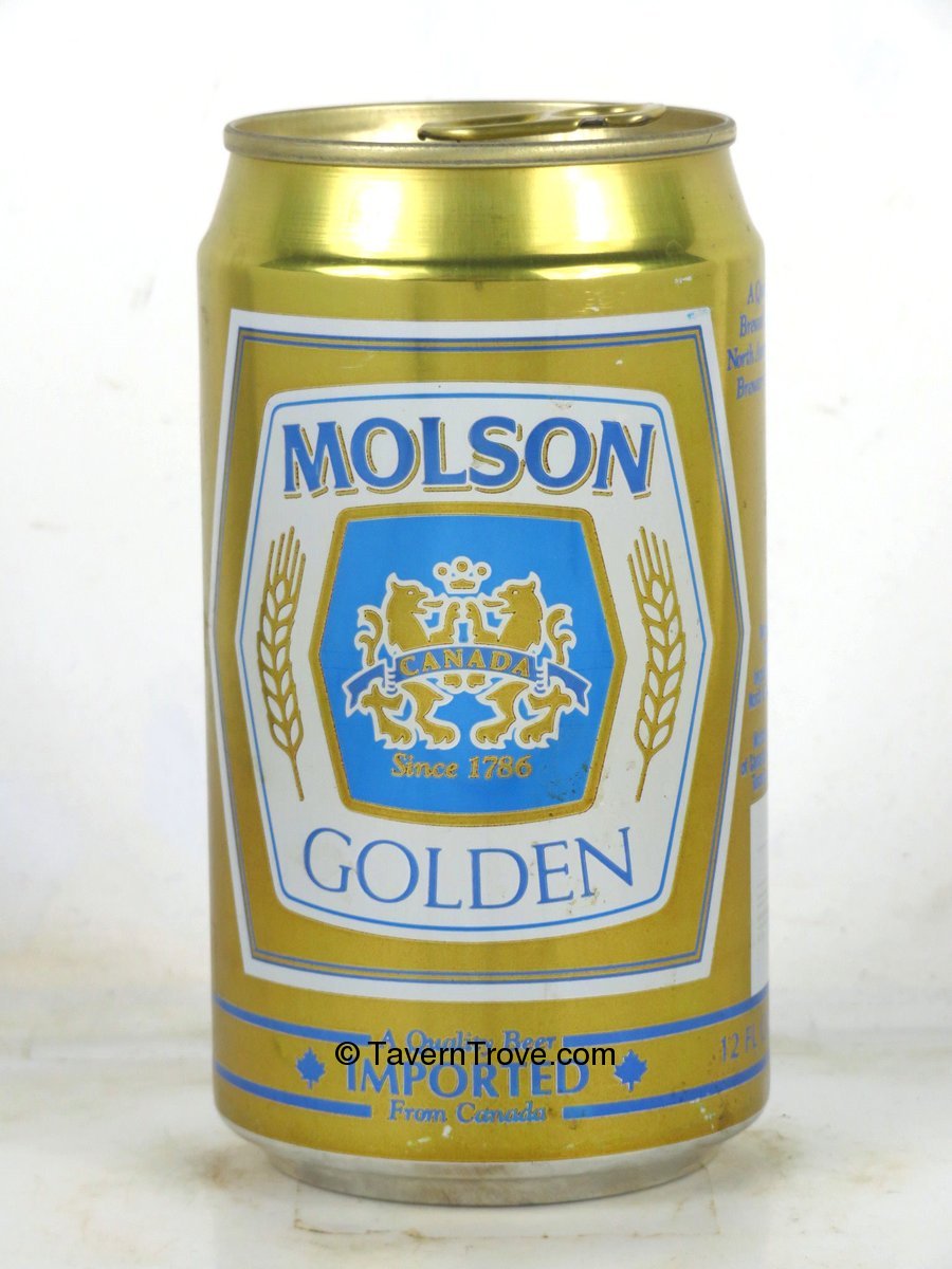 Item #100687 1990 Molson Golden 355ml Beer Can Canada Tab Top Can