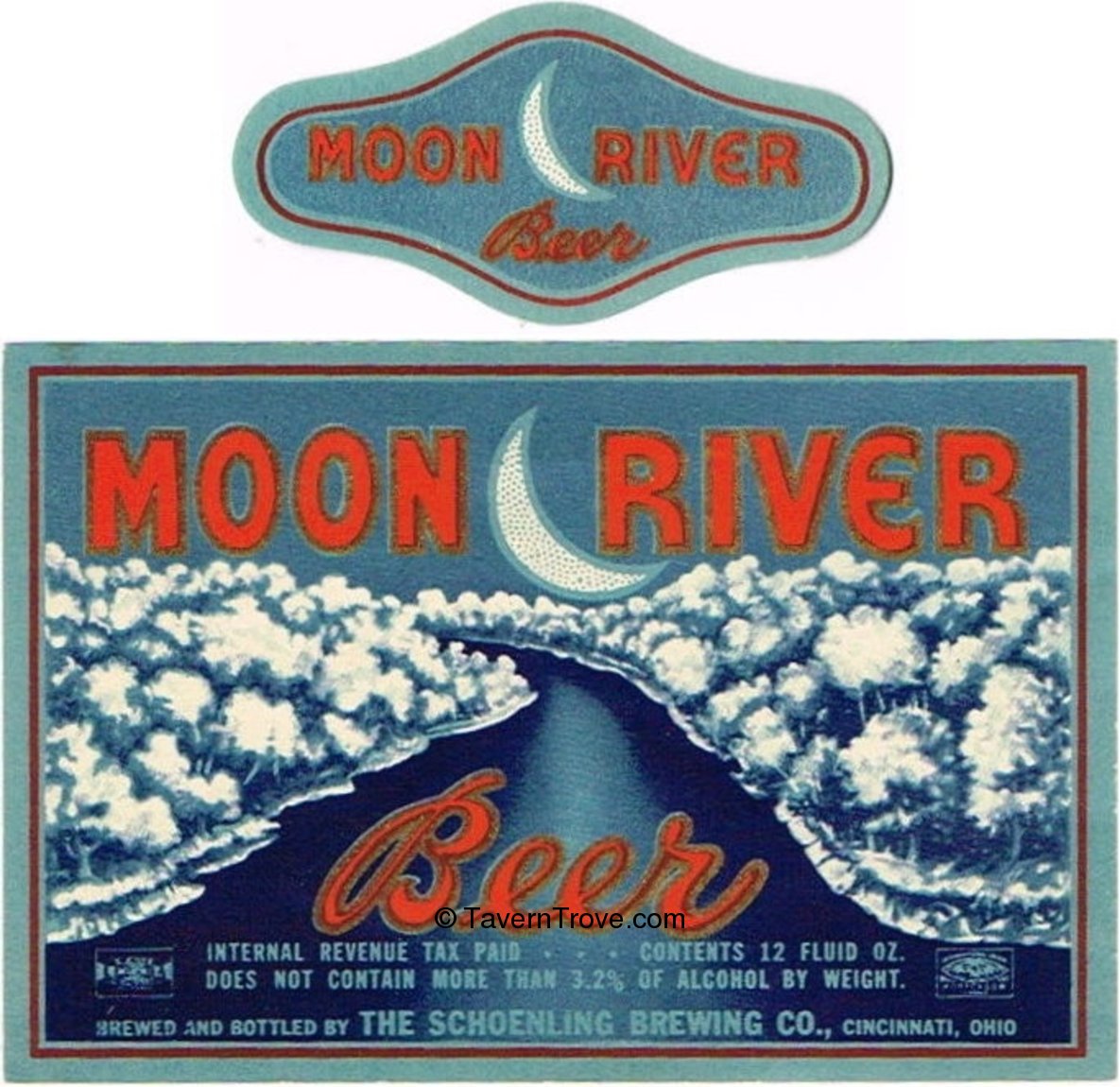 Item #80750 1937 Moon River Beer Label OH34-07