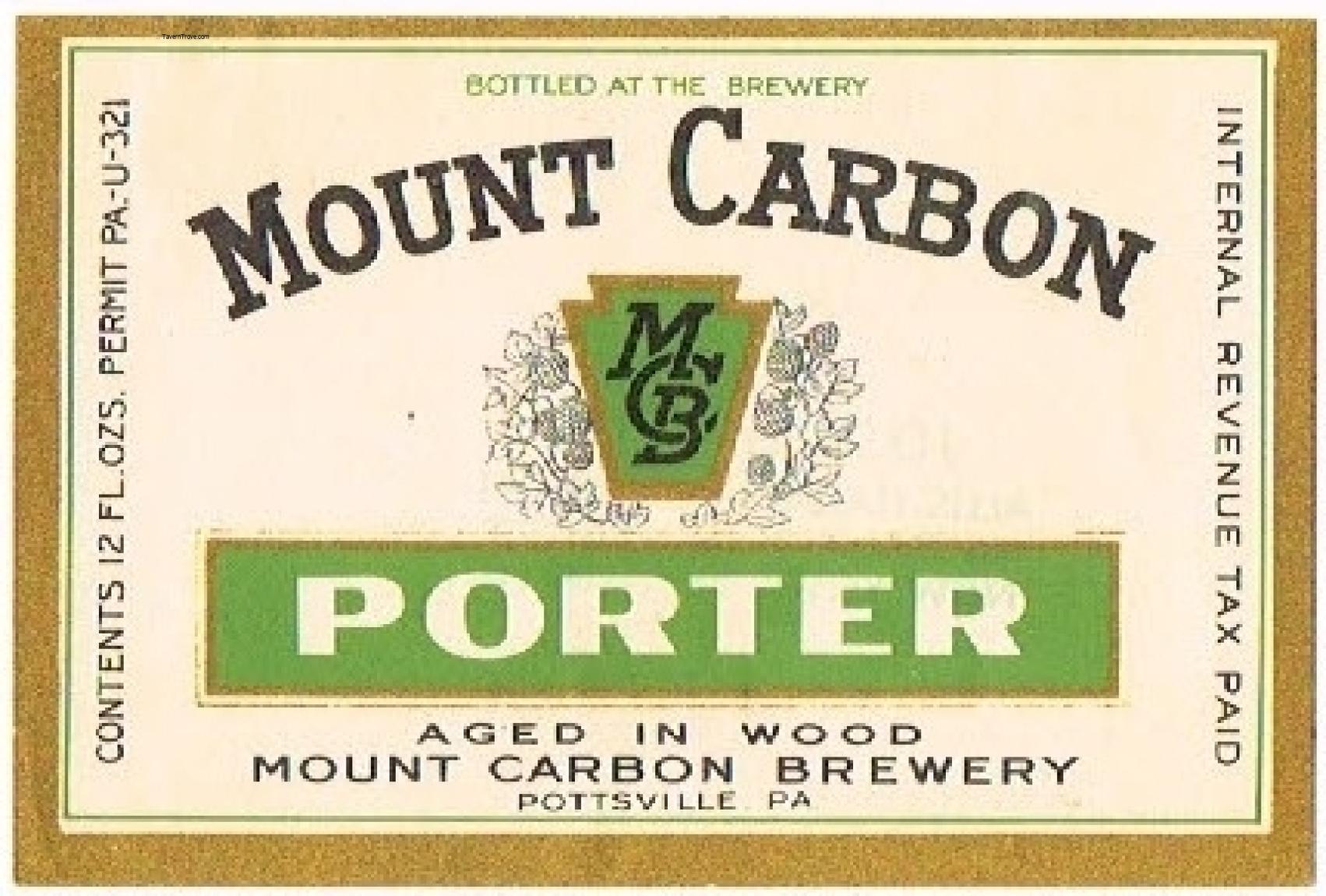 Item #65321 1933 Mount Carbon Porter Label PA100-09