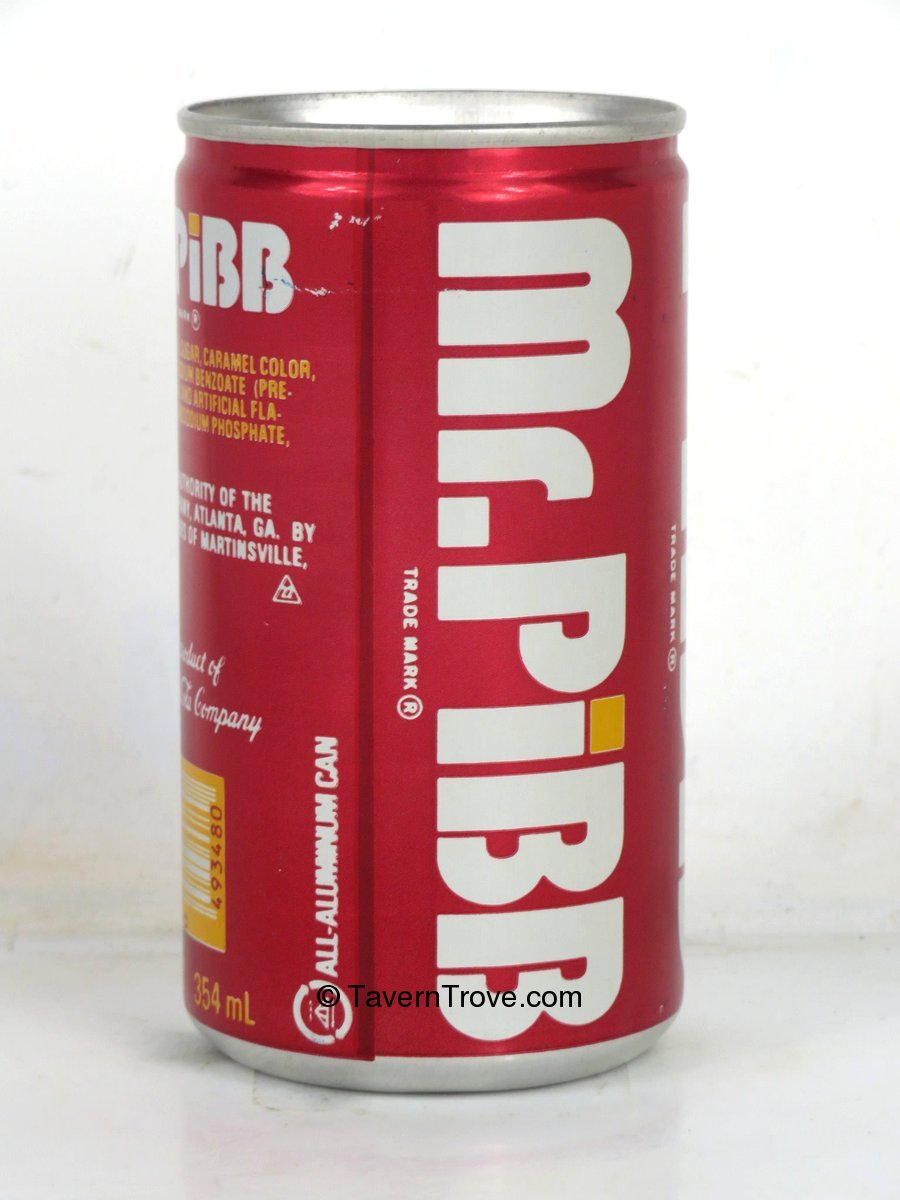 Item #101016 1976 Mr Pibb 12oz Can Martinsville VA Tab Top Can