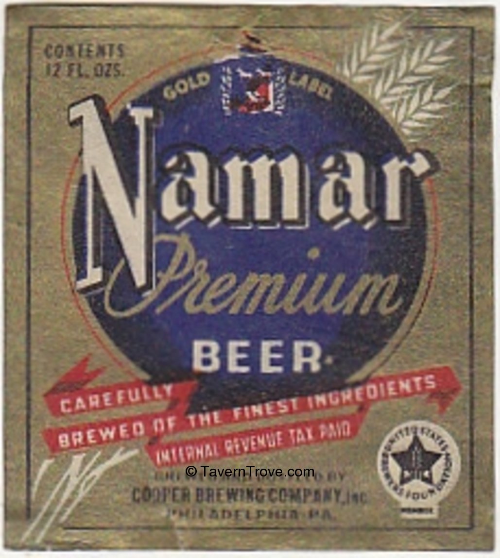 Item #70261 1946 Namar Premium Beer Label PA79-15