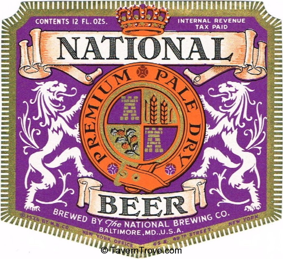 Item #37722 1944 National Beer Label ES78-25