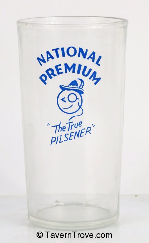 Item 61351 1947 National Premium Beer Straight Sided Acl Drinking Glass