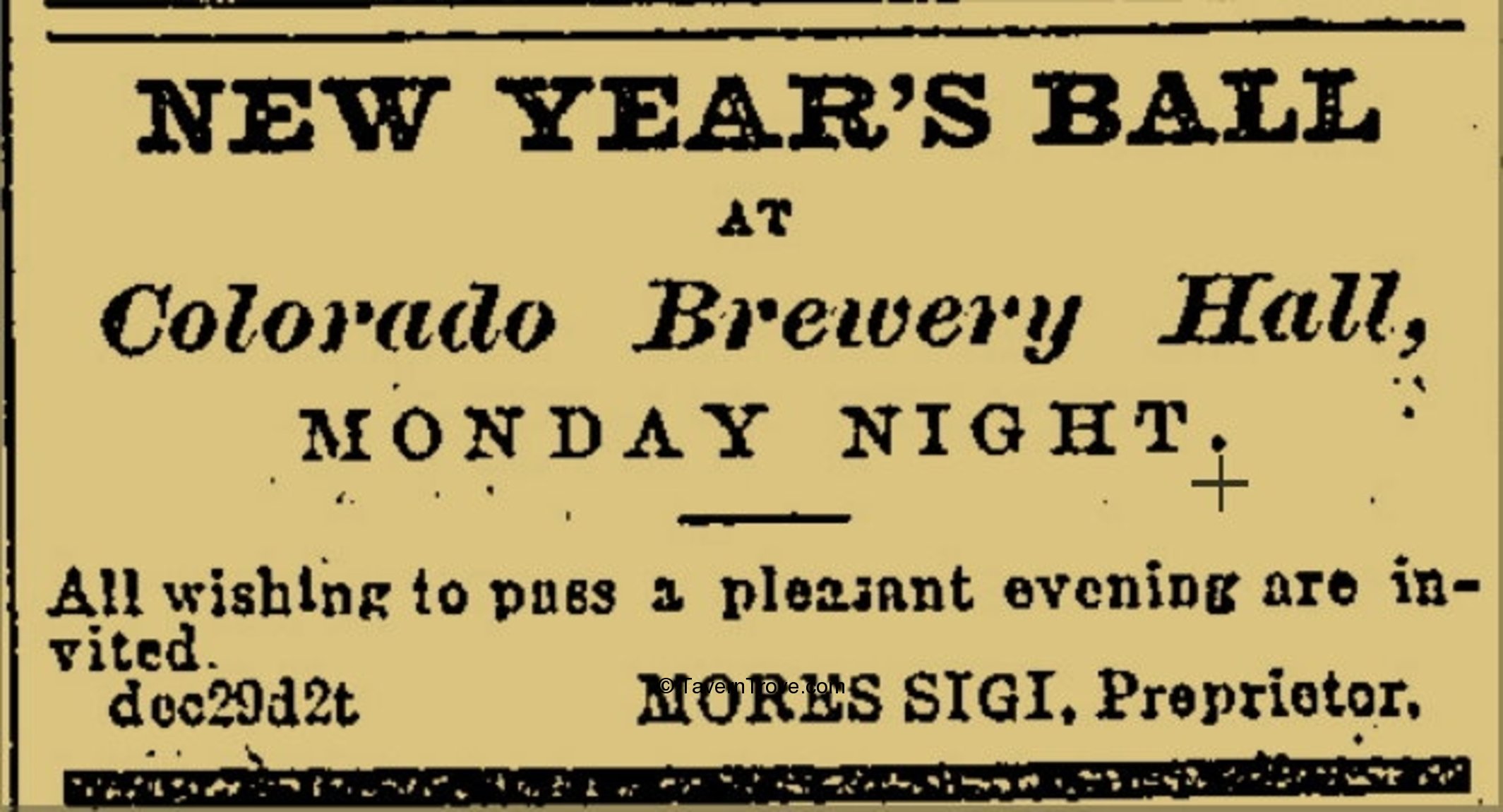 Item #86652 1865 New Years Ball Paper Ad