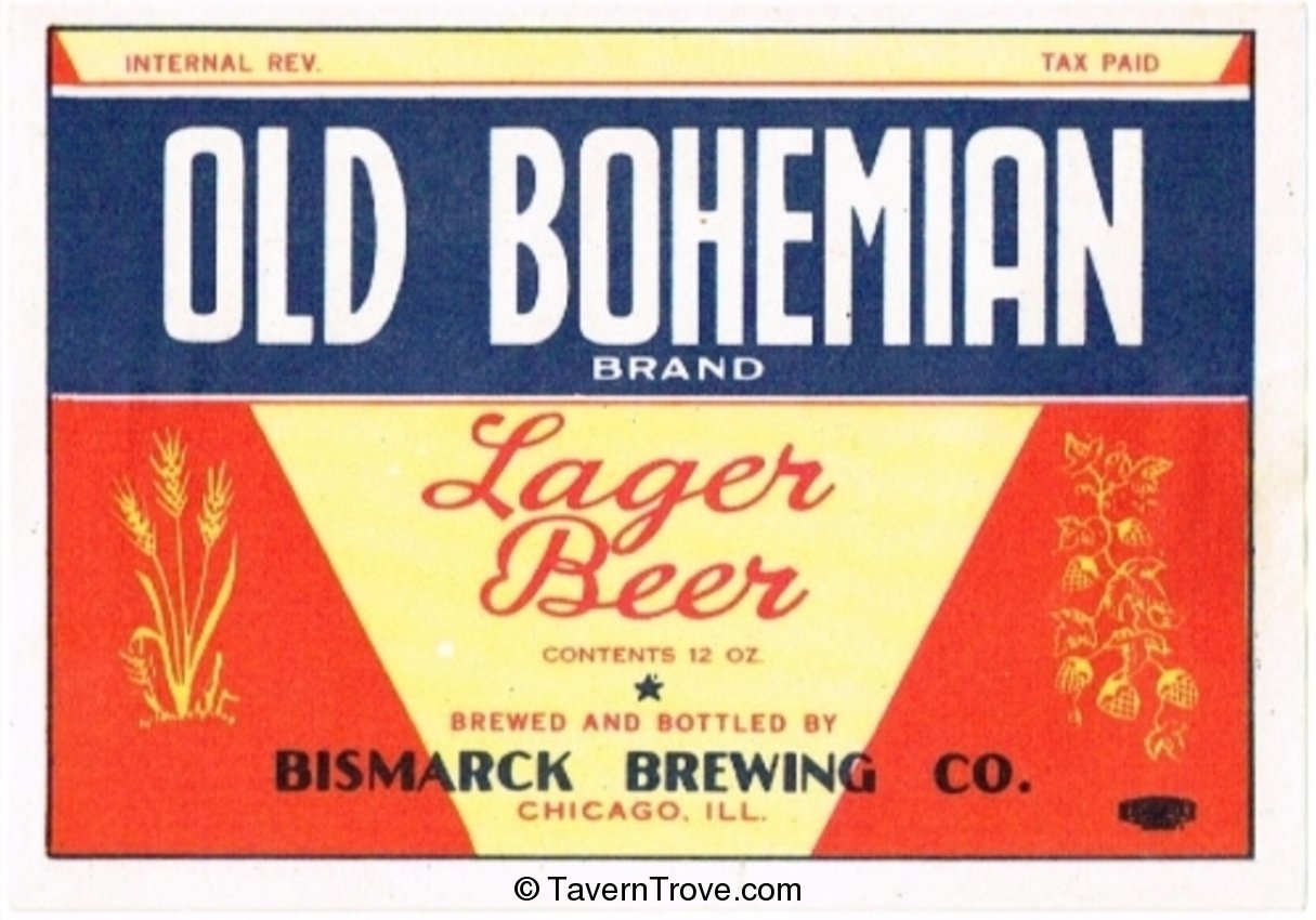 Item #75378 1938 Old Bohemian Lager Beer Label IL18-22