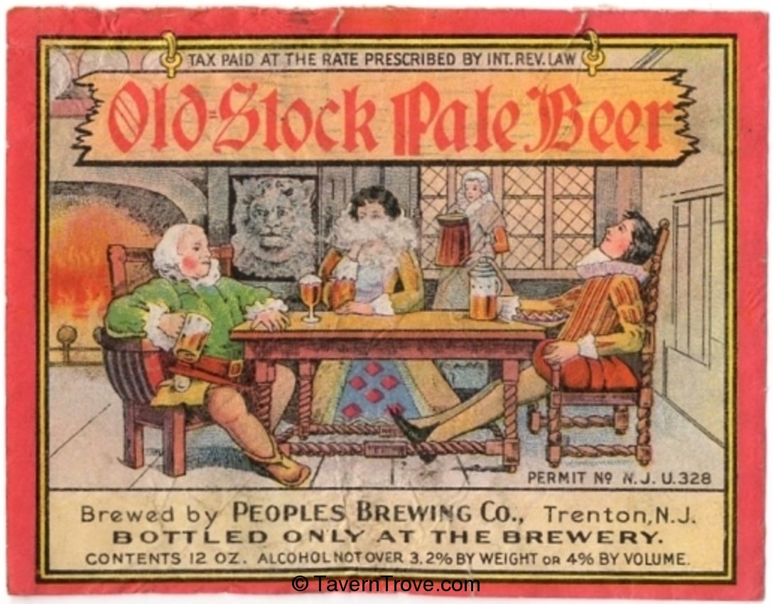 Item #71061 1934 Old Stock Pale Beer Label ES107-24