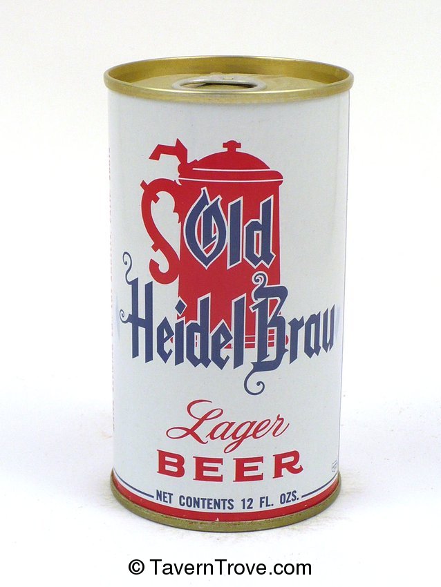 Item #17828 1969 Old Heidel Brau Lager Beer Tab Top Can T101-10