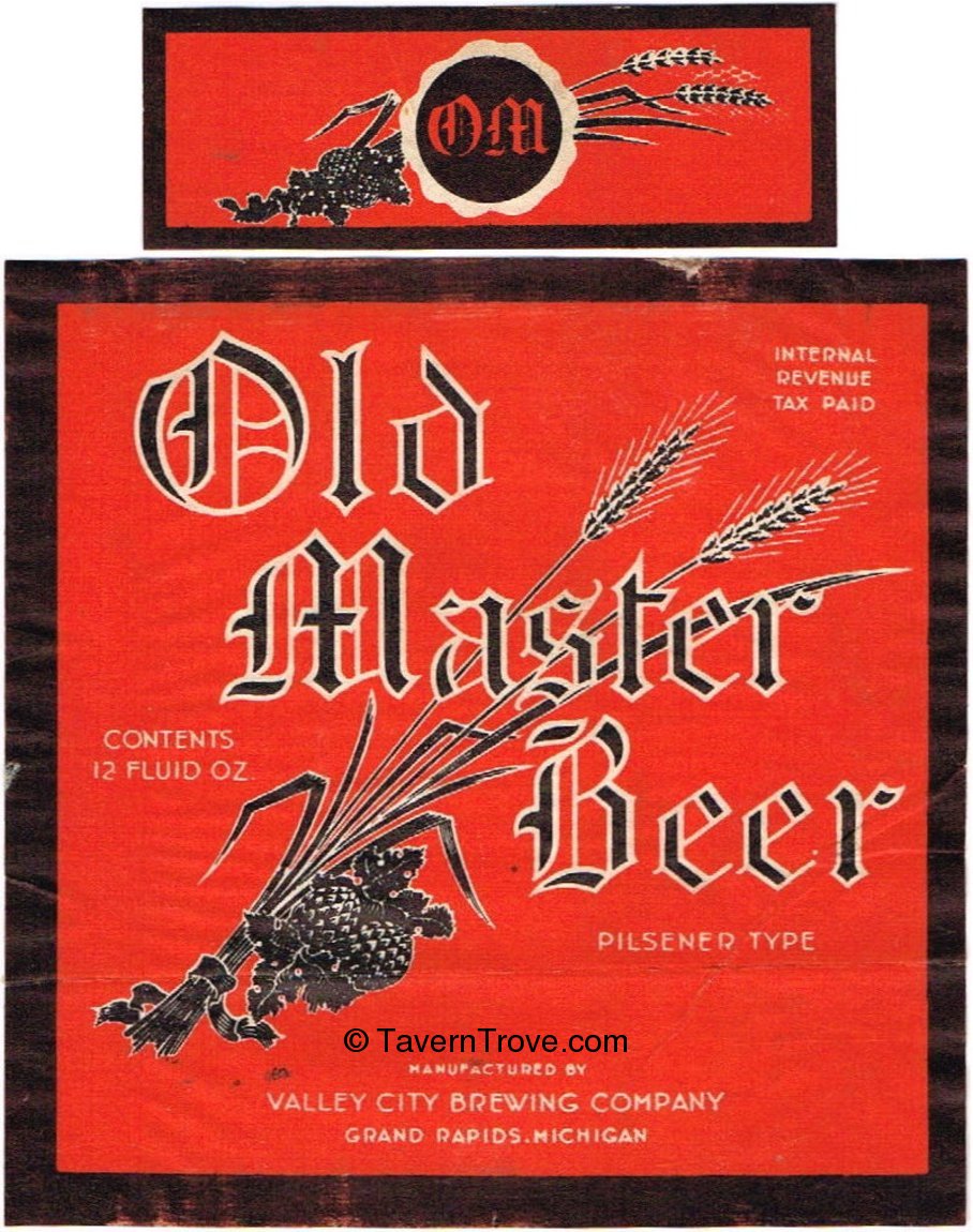 Item #100343 1936 Old Master Beer Label CS60-11