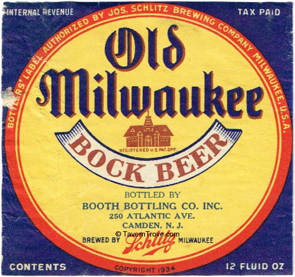 Item #51691 1939 Old Milwaukee Bock Beer Label WI316-OMBS-c