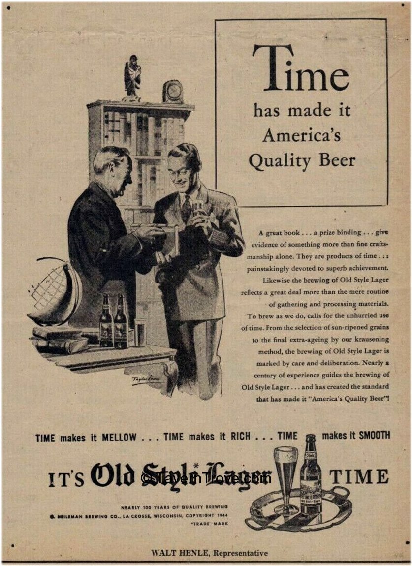 Item #24968 1944 Old Style Lager Paper Ad