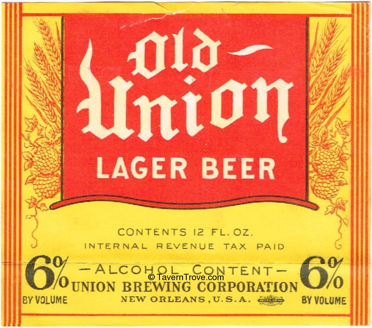 Item #80808 1936 Old Union Lager Label ES44-17