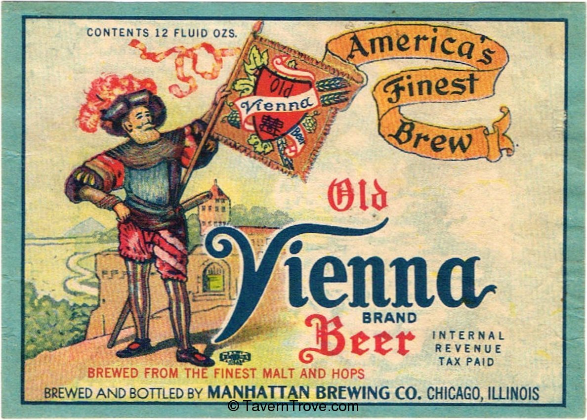 Item #74658 1938 Old Vienna Beer Label IL34-23