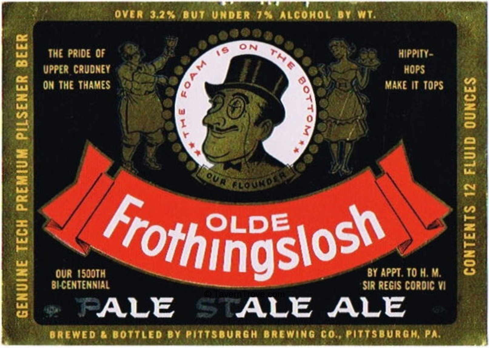 Item #65286 1959 Olde Frothingslosh Pale Stale Ale Label PA-OF-a3