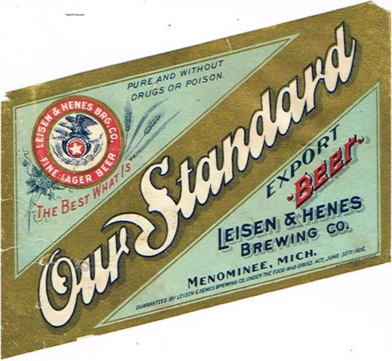 Item #86455 1906 Our Standard Export Beer Label CS66-25