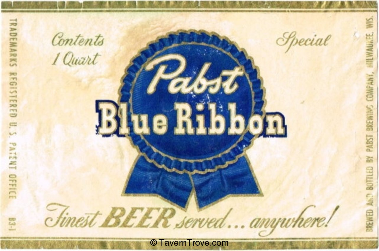 Item #60825 1954 Pabst Blue Ribbon Beer Label WI