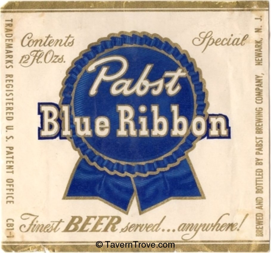 Item #71076 1955 Pabst Blue Ribbon Beer Label