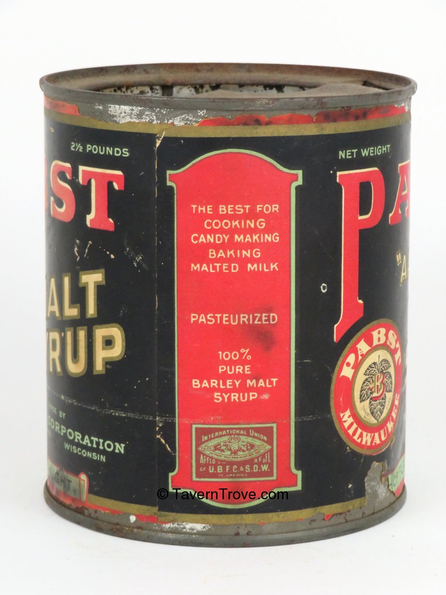 Item #34254 1920 Pabst AA Malt Syrup Flat Top Can