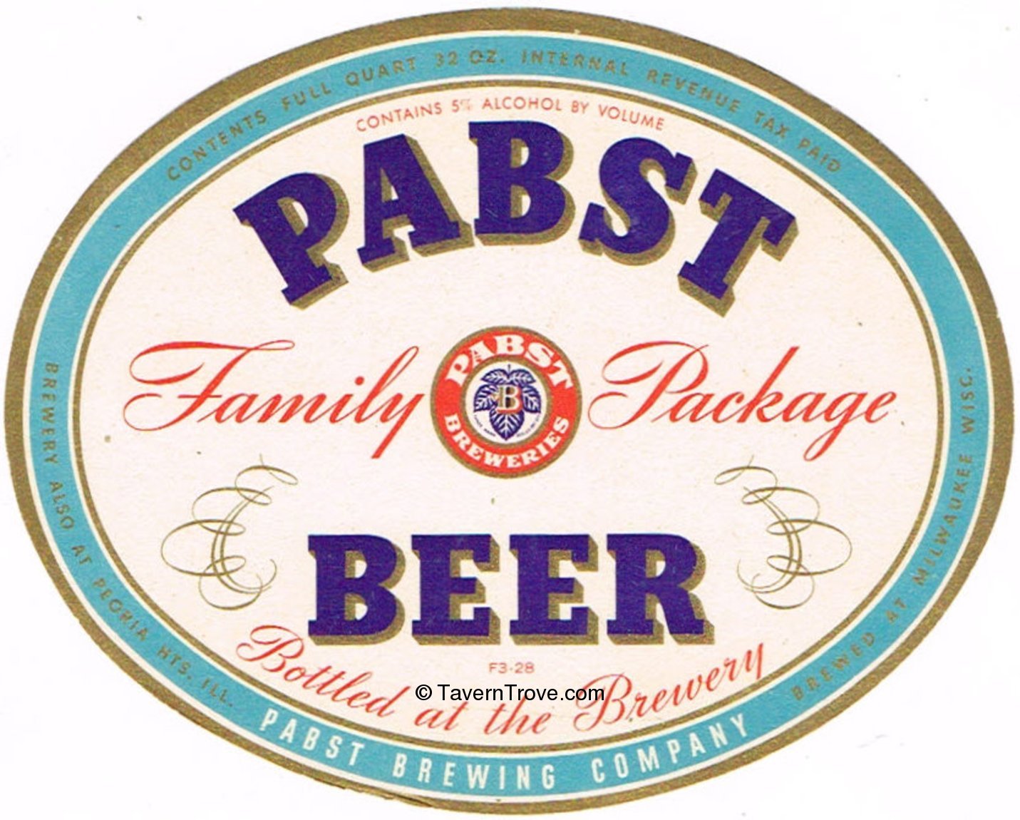 Item #91150 1940 Pabst Beer Label WI286-110