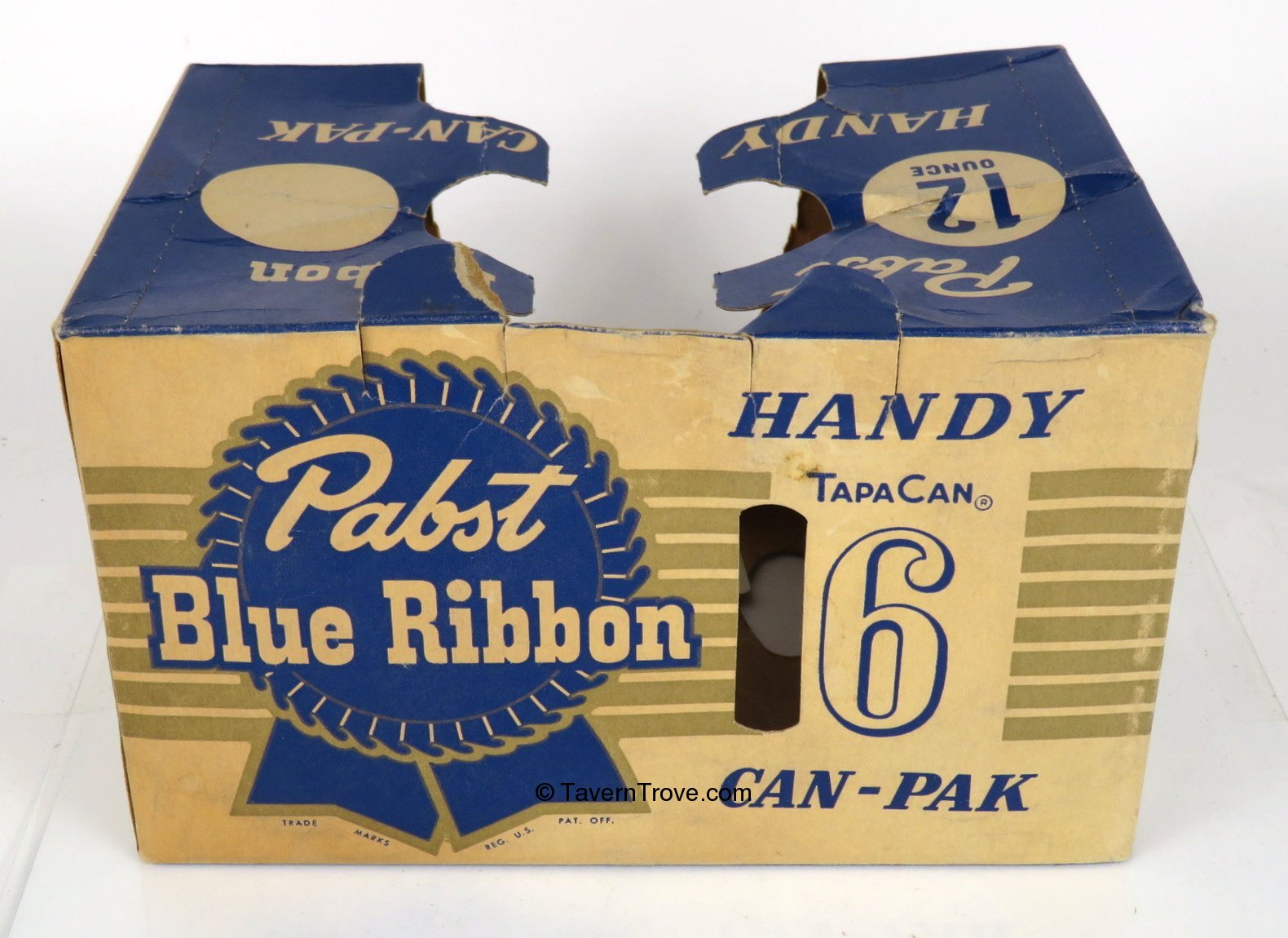 Item #94935 1953 Pabst Blue Ribbon Beer (12oz cans) Six-pack Holder