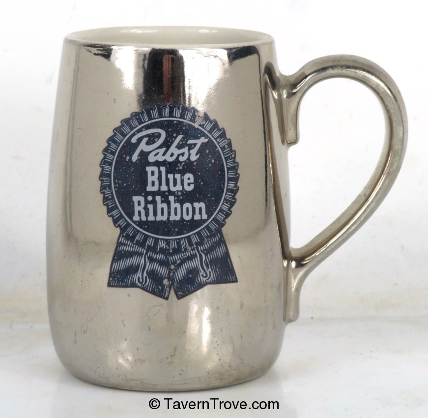Item #98357 1950 Pabst Blue Ribbon Beer (chrome) Mugs