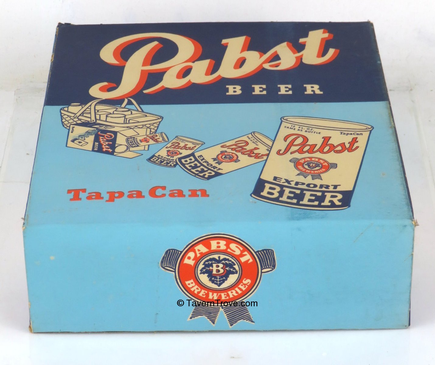 Item #94207 1939 Pabst Blue Ribbon Beer OI Six Pack Box Six-pack Holder