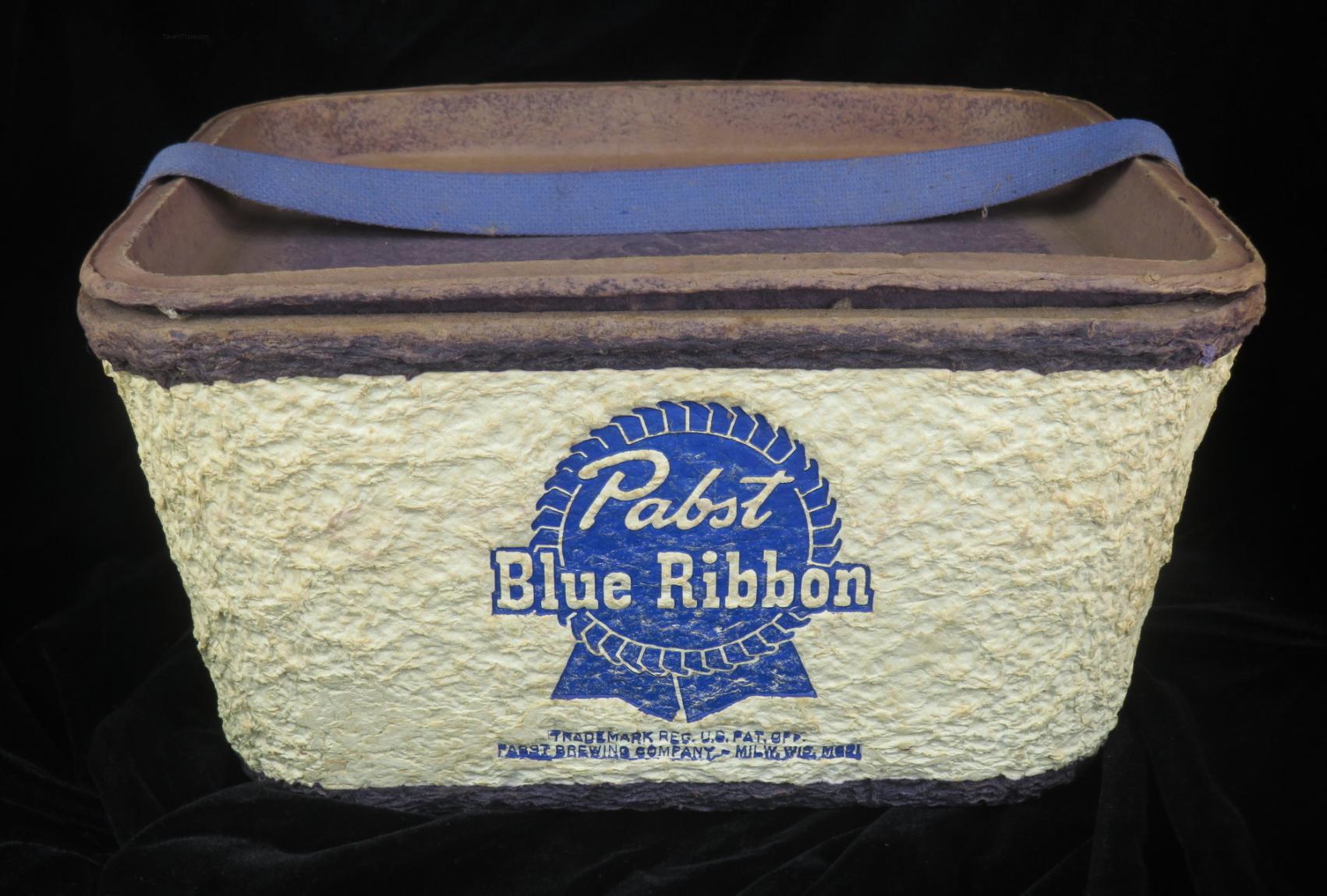 Item #13967 1953 Pabst Blue Ribbon Beer Paperboard Cooler Cooler