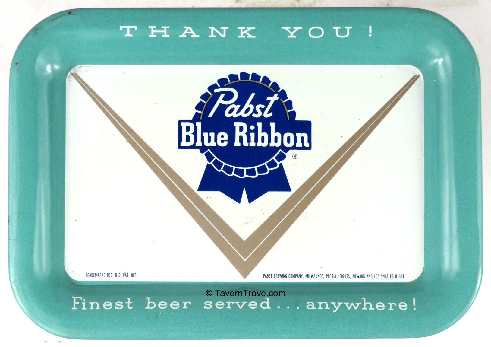 Item #95495 1953 Pabst Blue Ribbon Beer Tip Tray Tip Tray