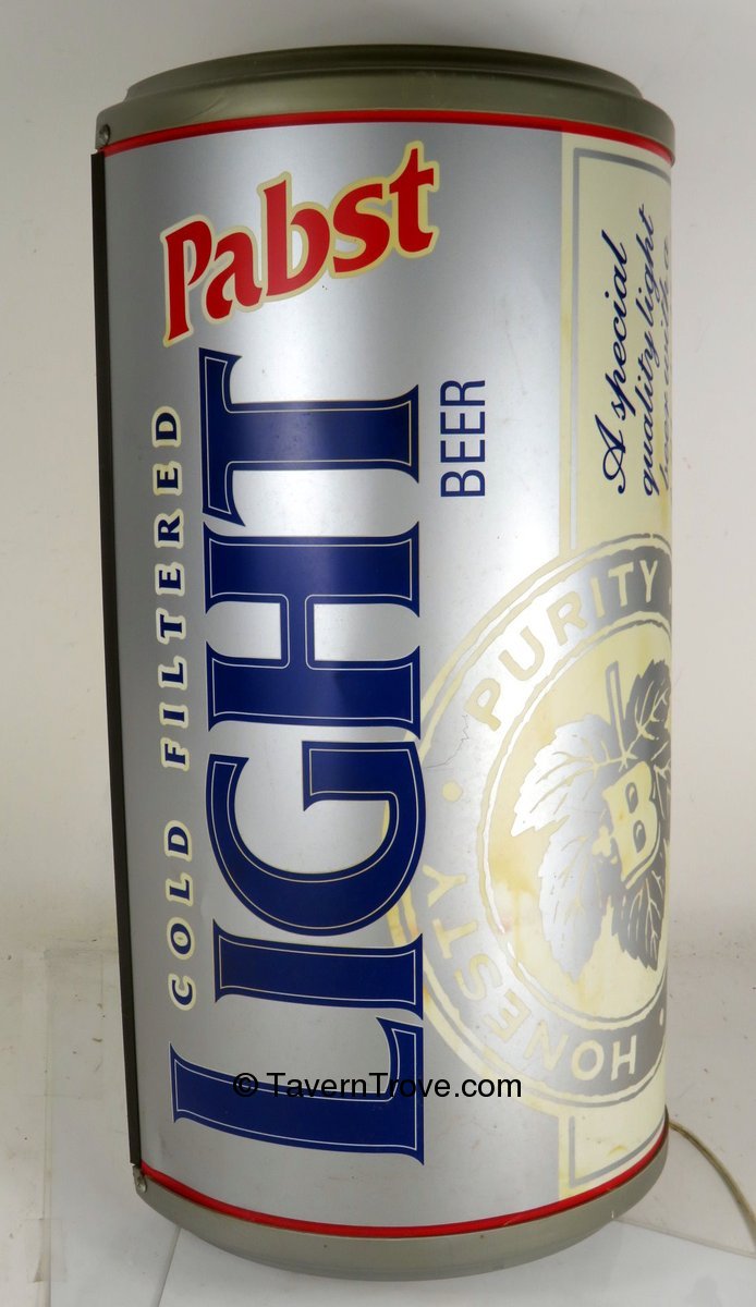 Item #98482 1992 Pabst Light Half-Can Sign