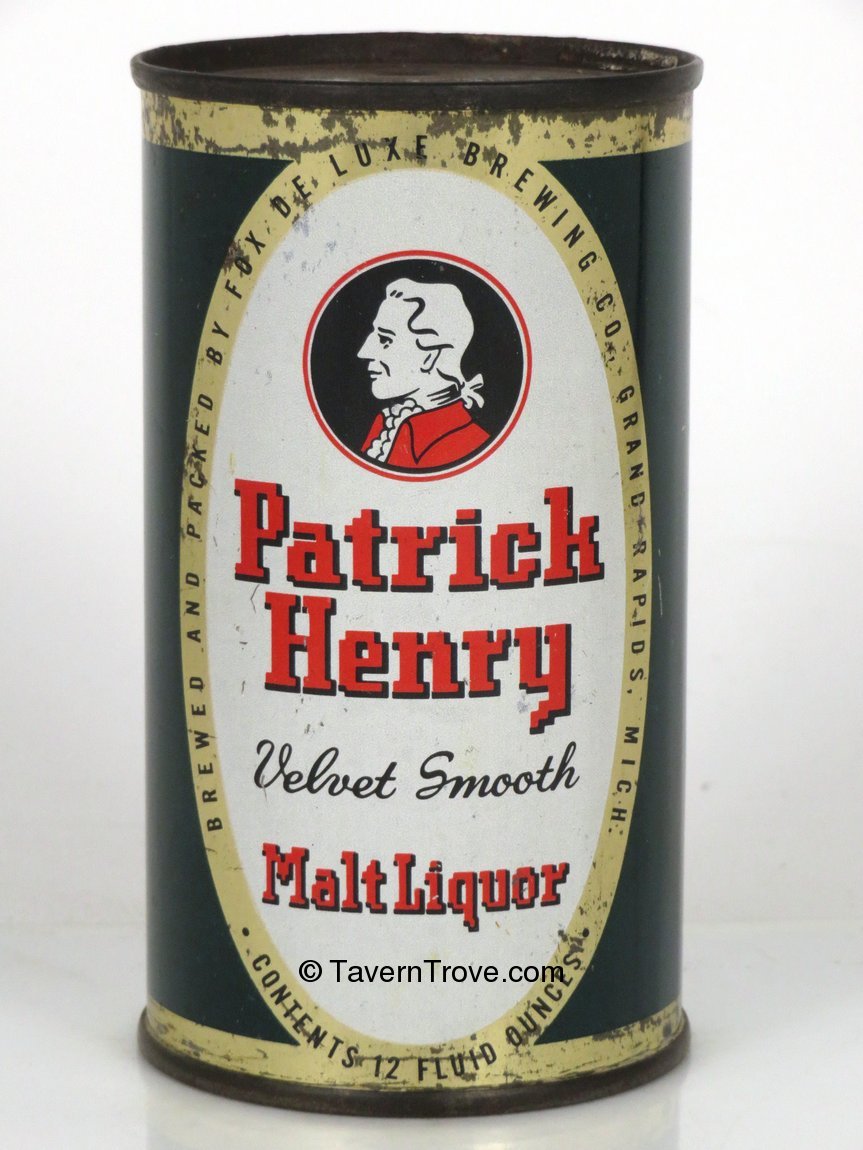 Item #946 1950 Patrick Henry Malt Liquor Flat Top Can 112-21