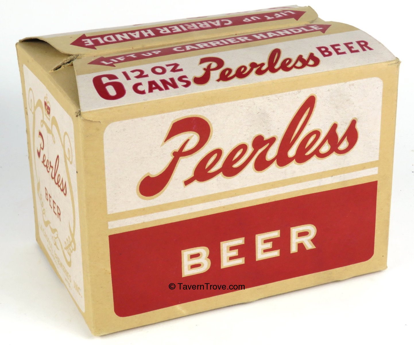 Item #94187 1952 Peerless Beer cone top six pack box Six-pack Holder